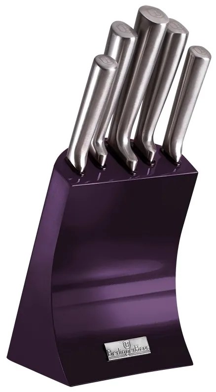 BERLINGERHAUS Sada nožů ve stojanu 6 ks nerez Royal Purple Metallic Line BH-2671