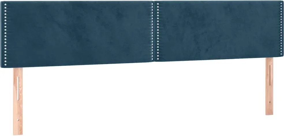 Box spring postel s matrací tmavě modrá 200x200 cm samet 3127455