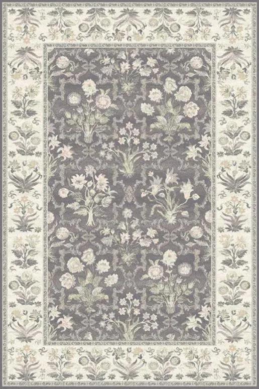 Agnella klasický vlněný koberec Isfahan Olandia Antracit šedý Rozměr: 140x190 cm