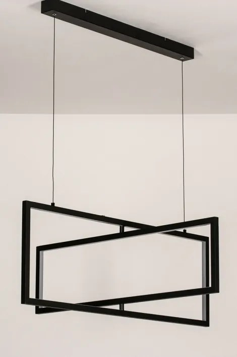 Závěsné LED svítidlo nad stůl Dual Frame Line Black