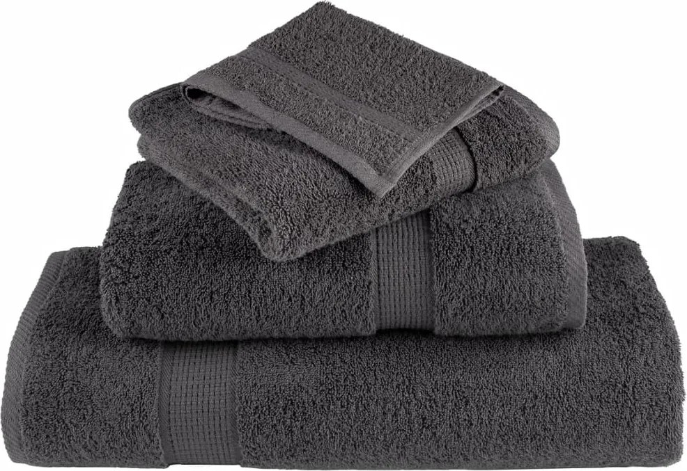 Prémiové osušky SOLUND 2 ks antracitové 100x150 cm 600 g/m² 137164