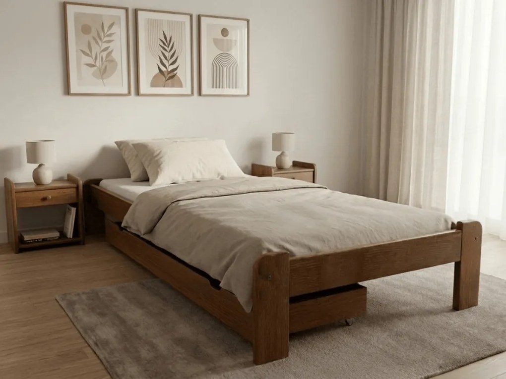 Postel ADA 80 x 200 cm, dub Matrace: Matrace Coco Maxi 20 cm
