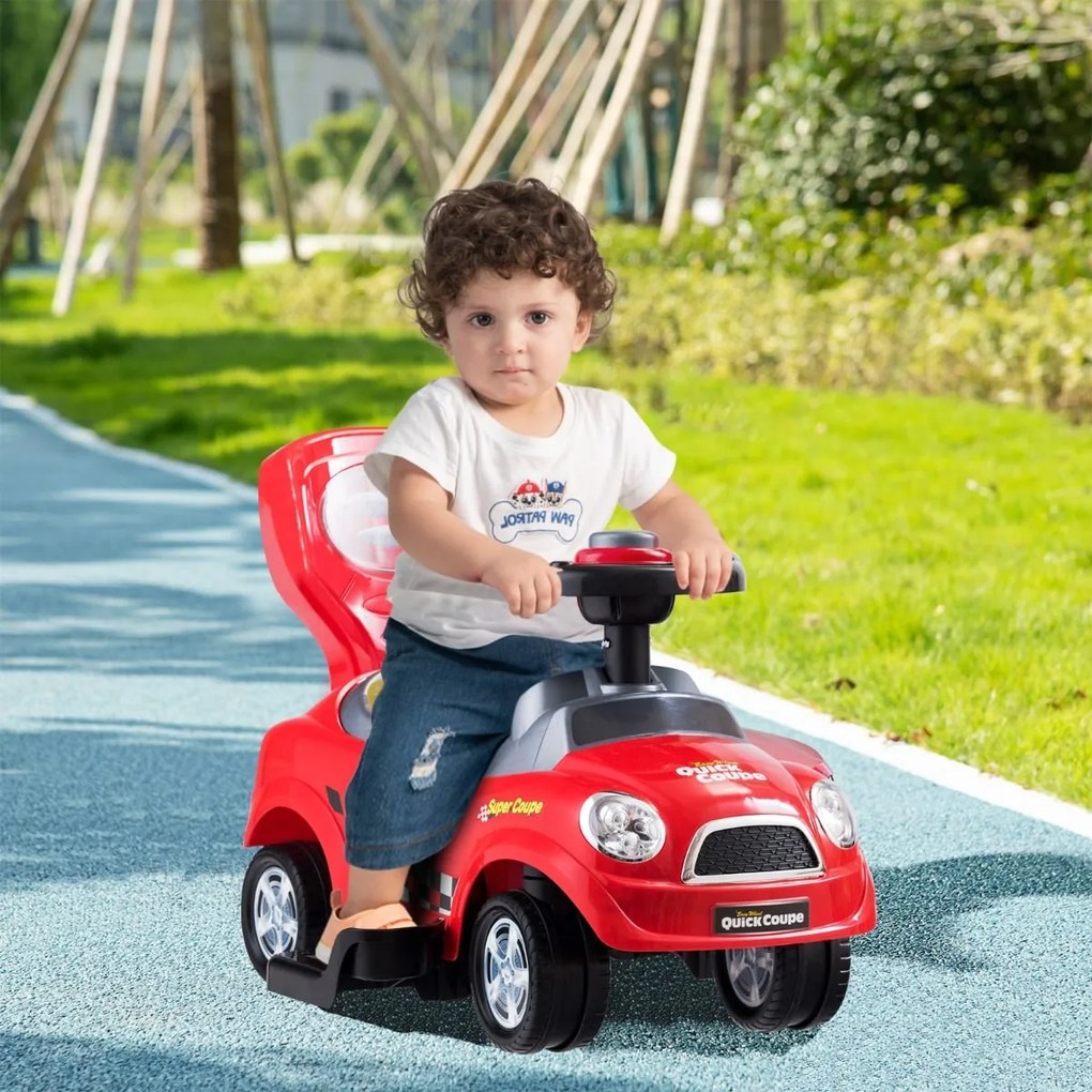 Costway 3 v 1 Push Car s odnímatelnou rukojetí a ochranným krytem