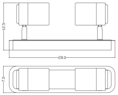 Lucide 26957/10/12 - LED Bodové svítidlo LENNERT 2xGU10/5W/230V matný chrom
