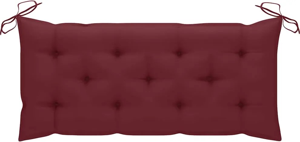 Skládací zahradní lavice s poduškou 118 cm bambus 3063873
