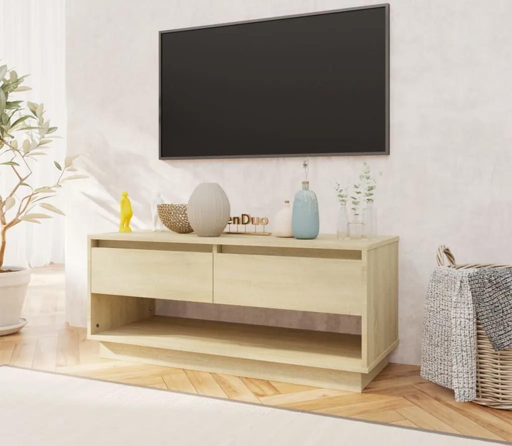 vidaXL TV skříňka 102 x 41 x 44 cm kompozitní dřevo [809488] Barva: Betonová šedá
