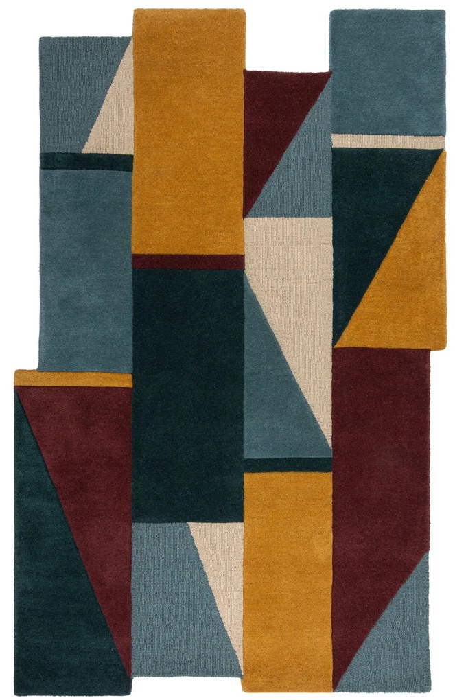 Flair Rugs, Ručně všívaný kusový koberec Abstract Shuffle Shaped Multi, 200x290, vícebarevná, chodba / předsíň
