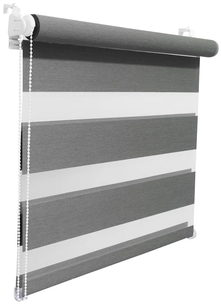 ZEBRA-SHOP Roleta DEN A NOC / MINI / PREMIUM / GRAFIT / BH 28 Barva mechanizmu: šedá, Výška: 150, Šířka: 80