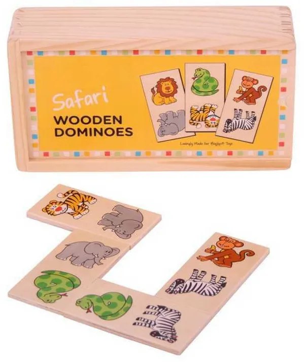 Bigjigs Toys Dřevěné domino safari