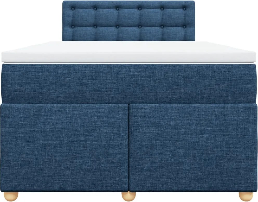 Box spring postel s matrací modrá 120x200 cm textil 3288967