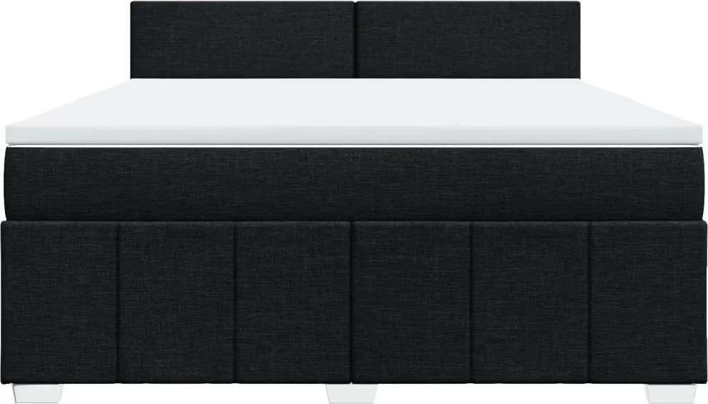 Box spring postel s matrací černá 180x200 cm textil 3289442