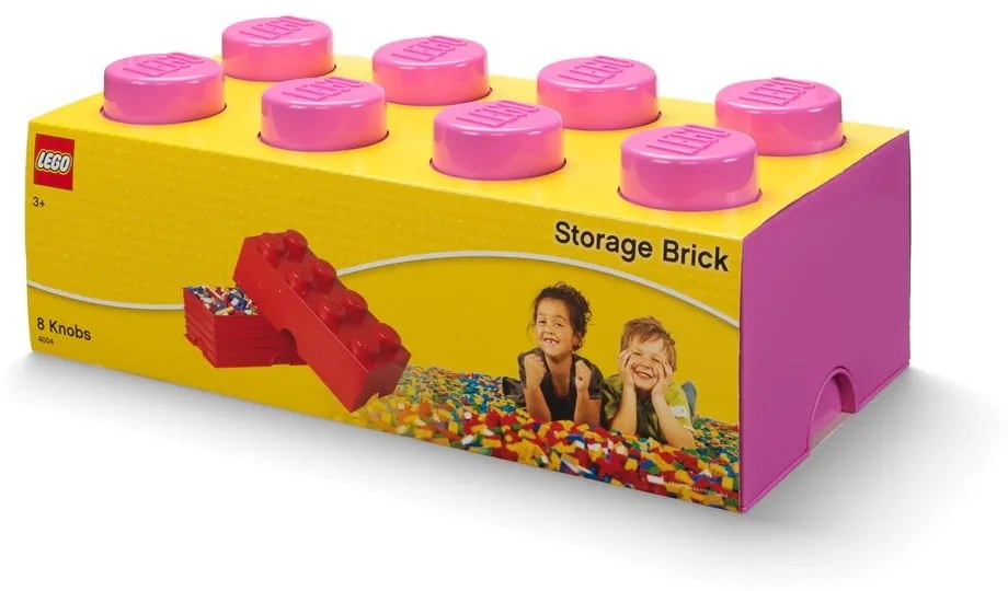 Tmavě růžový úložný box LEGO®