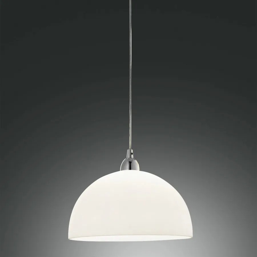 Fabas 2908-45-102 Nice 2908, závěsné svítidlo, 1x60W, kov, bílé stínítko o průměru 36cm