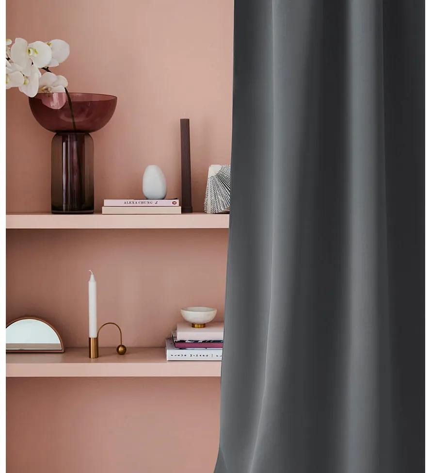 Room99 Hotový závěs na kroužcích Zatemňovací LAUREL Jednobarevný Barva: Krémová, Velikost: 140 x 260 cm