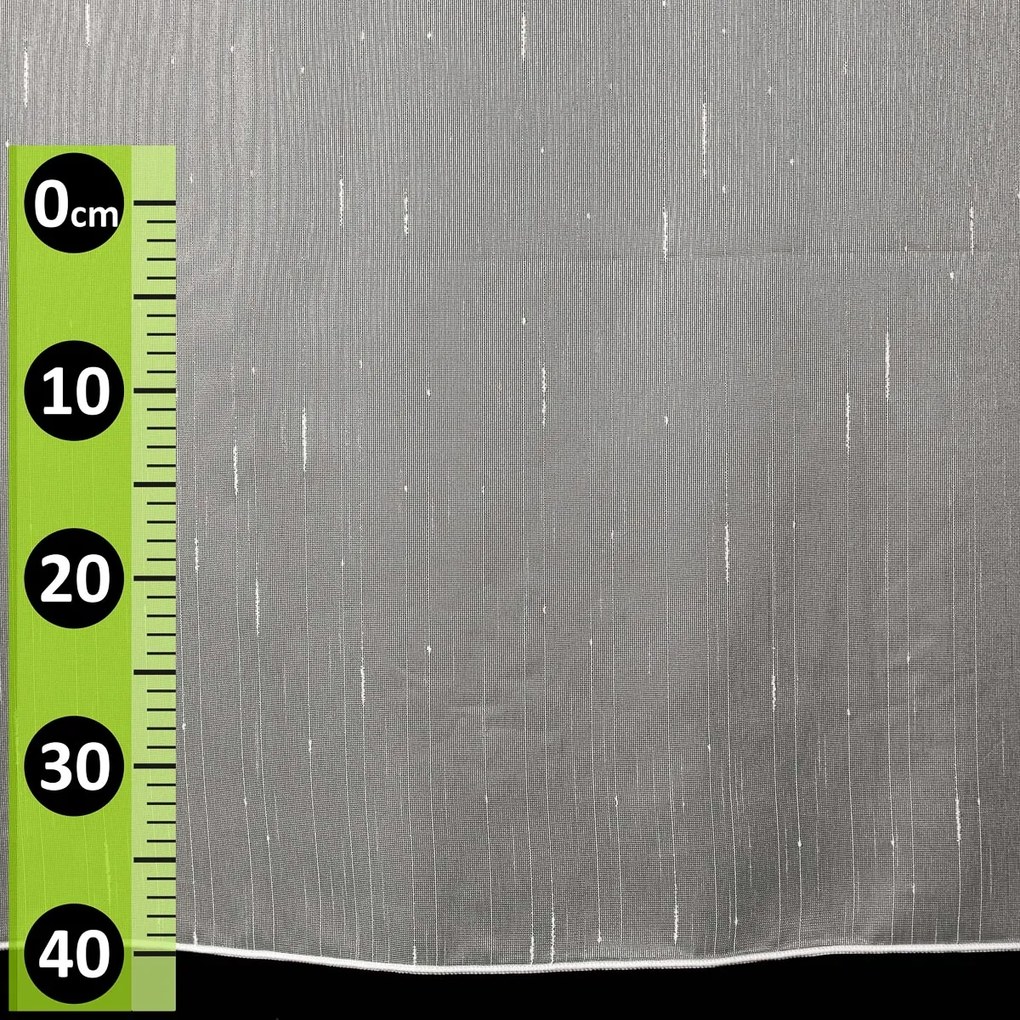 Českomoravská textilní žakárová záclona V344 s nopky pršíčko, s olůvkem, bílá, výška 230cm (v metráži)