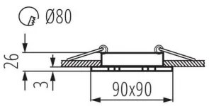 Podhledové svítidlo Kanlux SEIDY CT-DTL50-AL hliník 18281