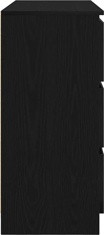 Příborník Černý dub 100x35x76 cm Dřevěná konstrukce 3328499