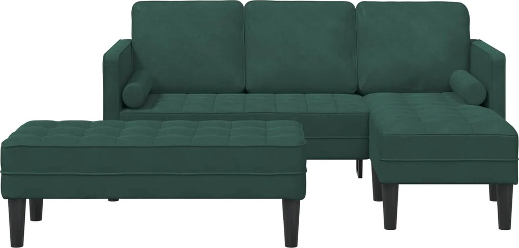 Set pohovek 2 ks Tmavě zelená Polyester 3329266