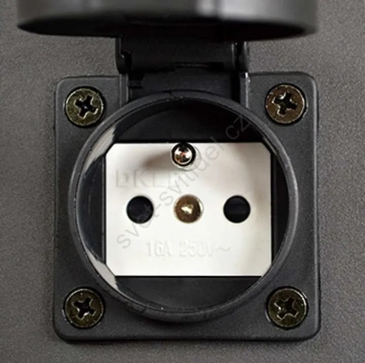 Polux Venkovní lampa se zásuvkou DALLAS 1xE27/12W/230V IP44 SA1507