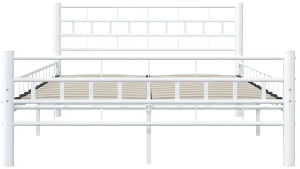 vidaXL Marketos Rám postele bílý kovový 140 x 200 cm