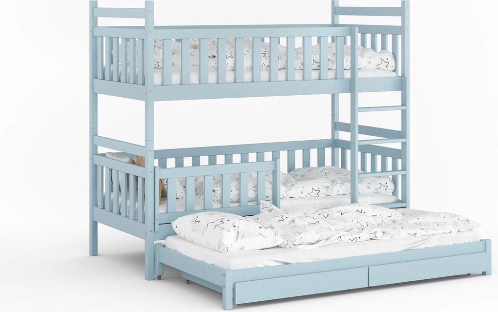 Rkids | Patrová postel Trino 90x200 Modrá