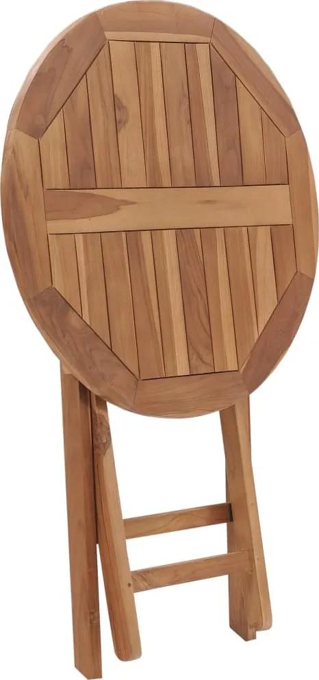 vidaXL Skládací zahradní stolek 60 cm masivní teakové dřevo [48993]