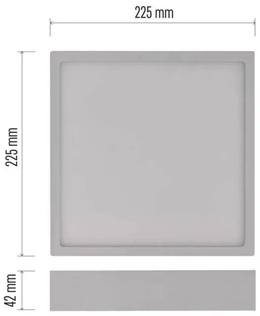 Emos lighting LED přisazený panel NEXXO 22,5cm, 21W, CCT, čtvercový Barva: Bílá