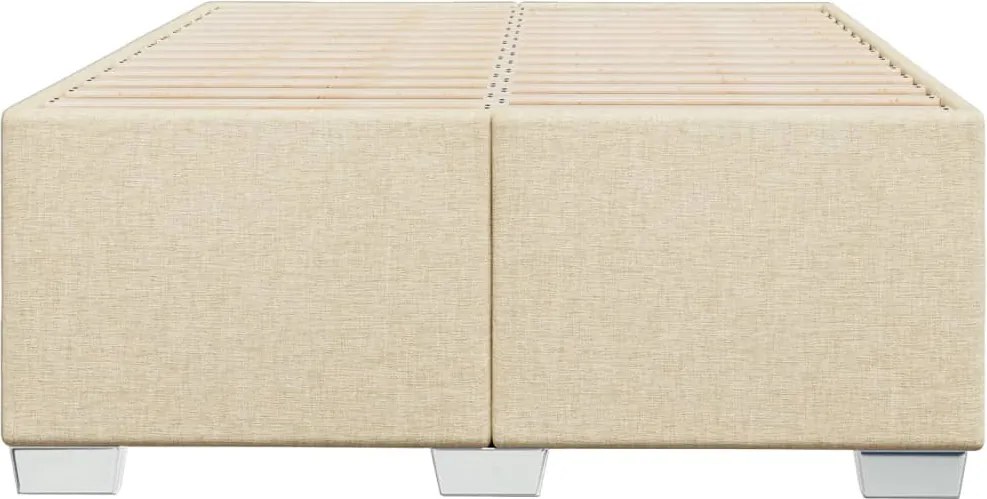 Rám postele bez matrací krémově 120x190 cm textil 3284462