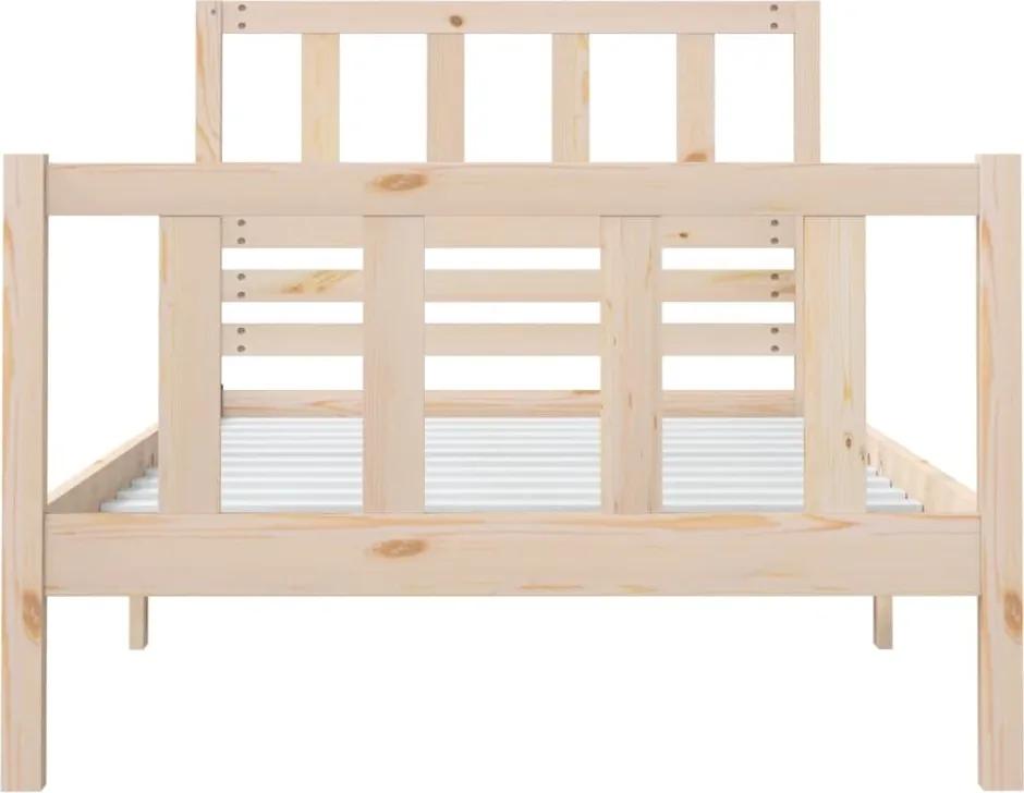 vidaXL Rám postele 90 x 190 cm Single masivní dřevo [3101121] Barva: Bílá
