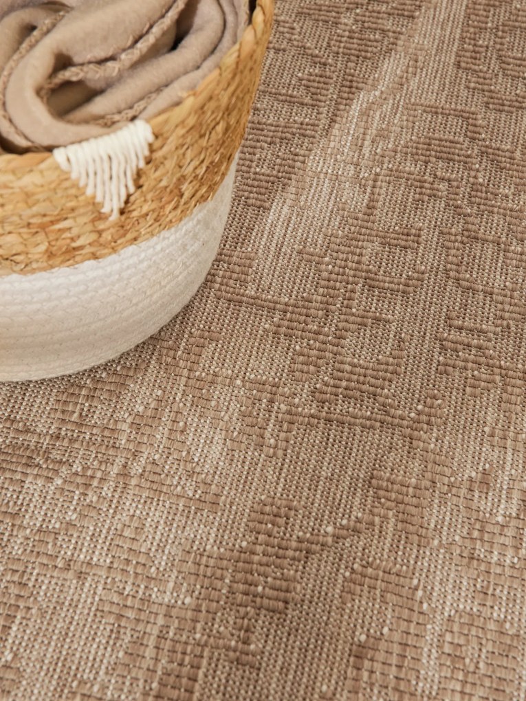 NORTHRUGS, Kusový koberec Duet Kona 106250 Beige/White - na ven i na doma, 200x290, béžová, chodba / předsíň