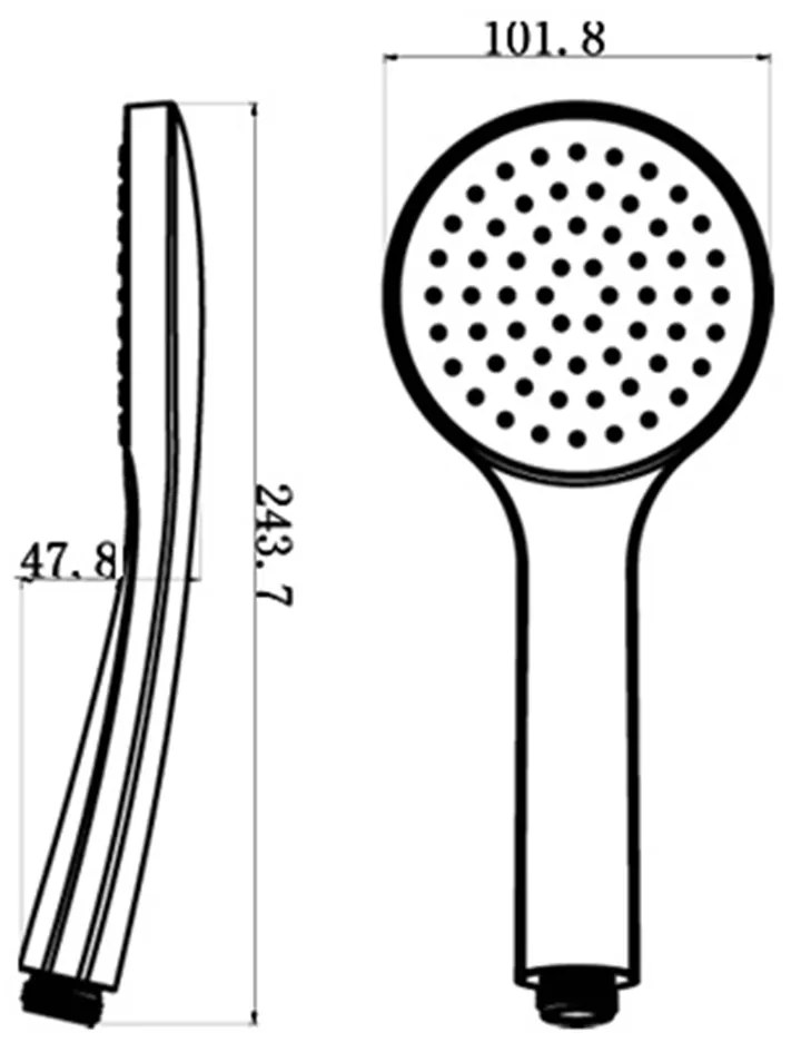 Sapho, Ruční sprcha, průměr 102mm, ABS/chrom, 1204-43