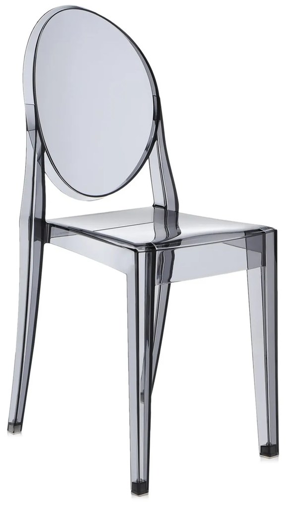 Výprodej Kartell designové židle Victoria Ghost (transparentní kouřová)