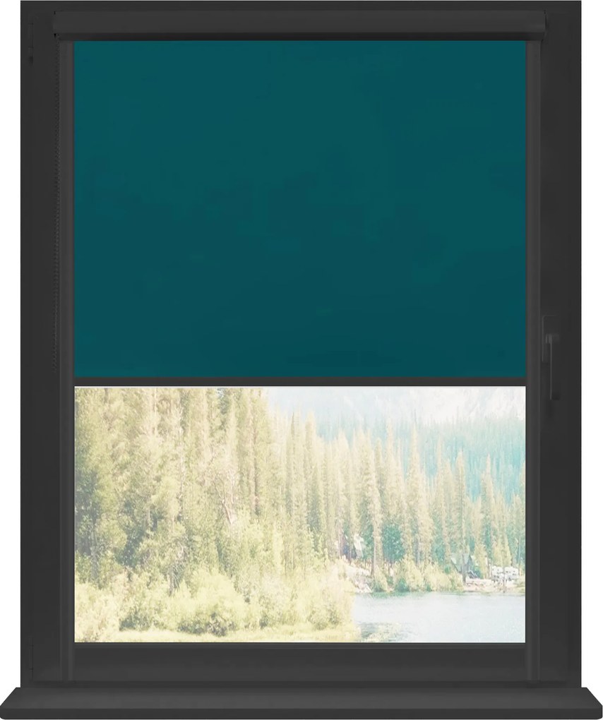 Dekodum Termoizolační roleta v antracitové kazetě, barva látky Marine Silver Šířka (cm): 58, Výška (cm): Standardní (do 150 cm), Strana mechanismu: Práva