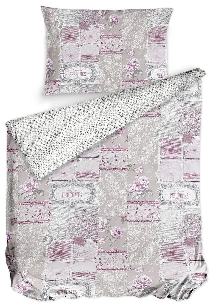 Italské povlečení 100% bavlna Chic Rosa - 140x220 / 70x90 cm