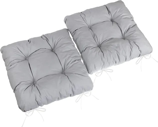Bellatex Sedák Adéla prošívaný SET 2ks 40x40 cm Šedá