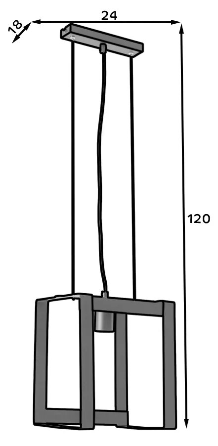 Eltap Loftové osvětlení Giorri 1, 24x18x120cm