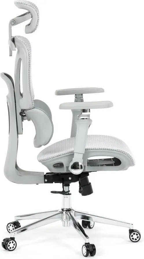 Kancelářská ergonomická židle PORTE II — síťovina, šedá