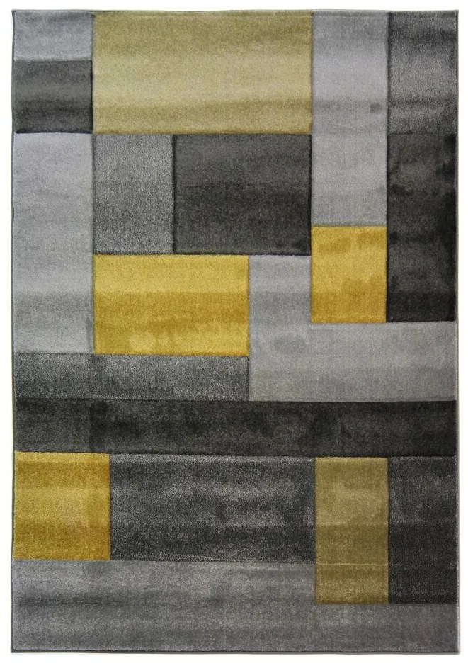 Flair Rugs koberce Kusový koberec Hand Carved Cosmos Ochre - 120x170 cm