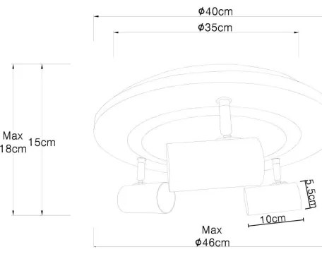 Globo 67307D - LED Bodové svítidlo KASSU 3xGU10/5W + LED/15W/230V