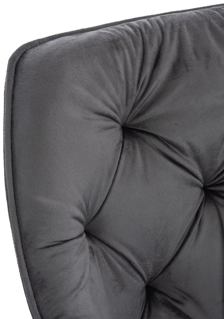 Jídelní židle Katanga - samet | tmavě šedá