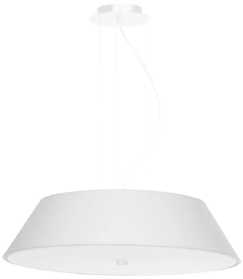 Bílé závěsné svítidlo se skleněným stínidlem ø 60 cm Hektor – Nice Lamps