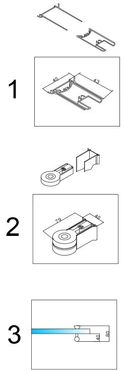 BPS-koupelny Čtvercový sprchový kout HYD-SK04BSA 80x80 černá/transparent - bez vaničky