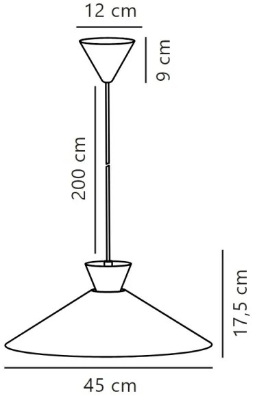 Nordlux - Lustr na lanku DIAL 1xE27/40W/230V pr. 45 cm bílá