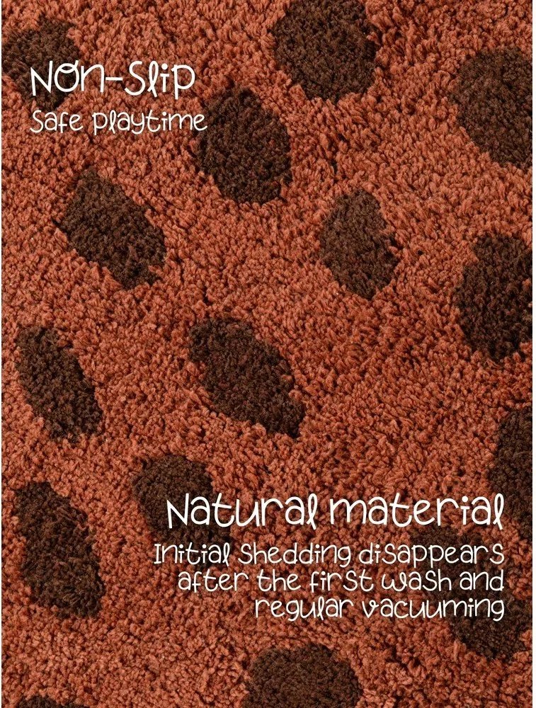 Hnědý pratelný/ručně tkaný bavlněný dětský koberec 120x149 cm Snuggle Berry – Hanse Home