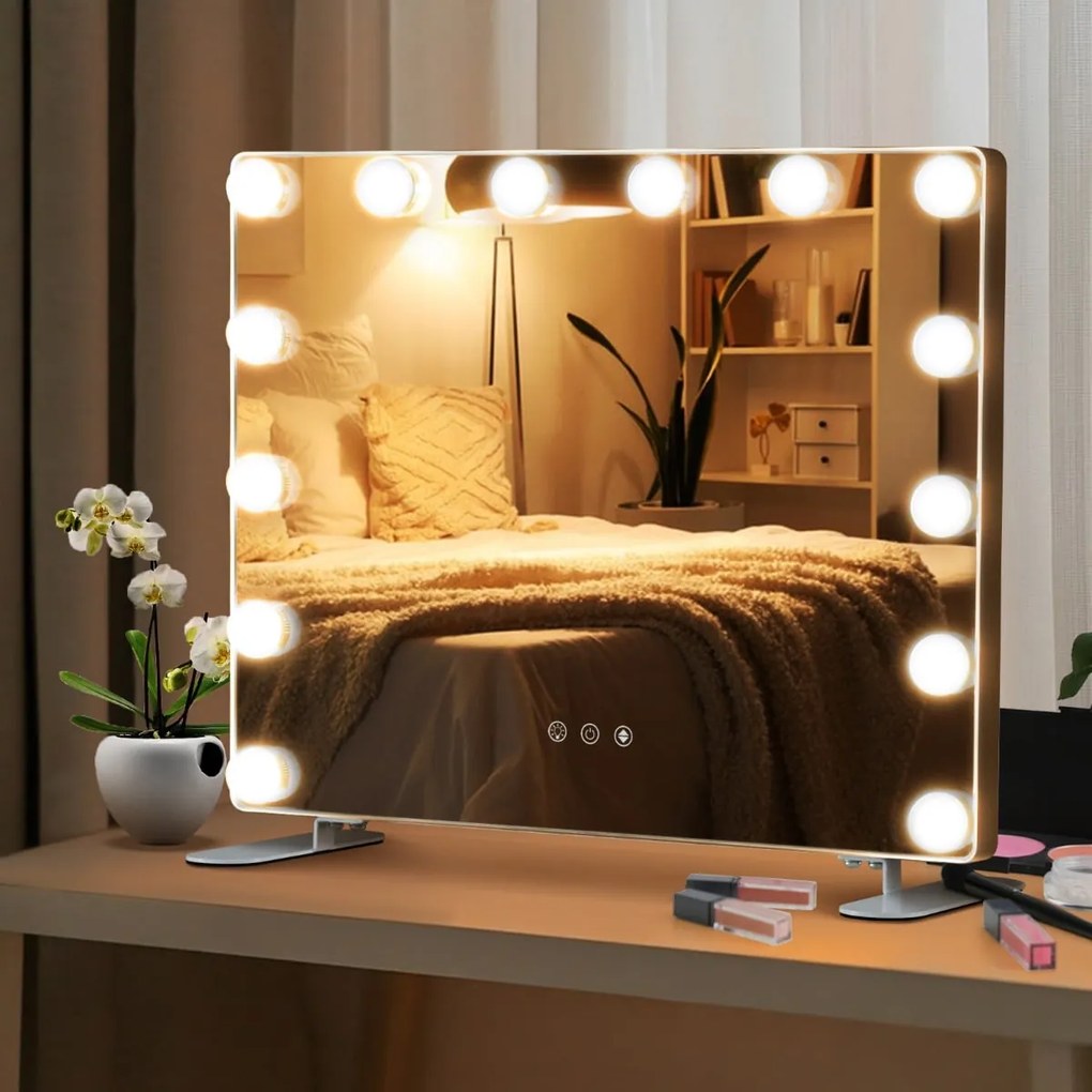 Costway Hollywood Makeup Mirror s osvětlením a Smart Touch Control Desk Mirror