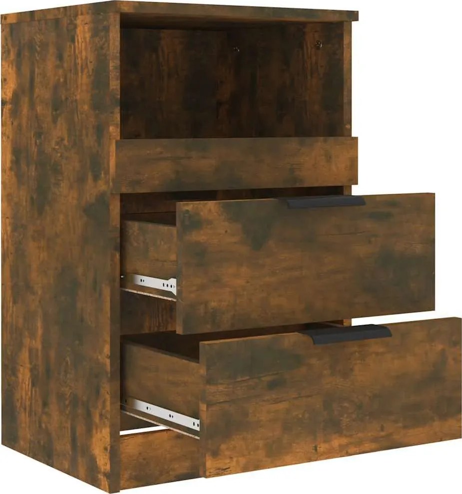 vidaXL Noční stolky 2 ks kompozitní dřevo [856845] Barva: Bílá