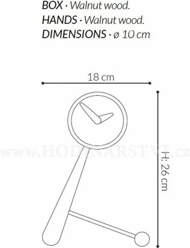 Designové stolní hodiny Nomon Small Puntero MPUNG Gold 26cm