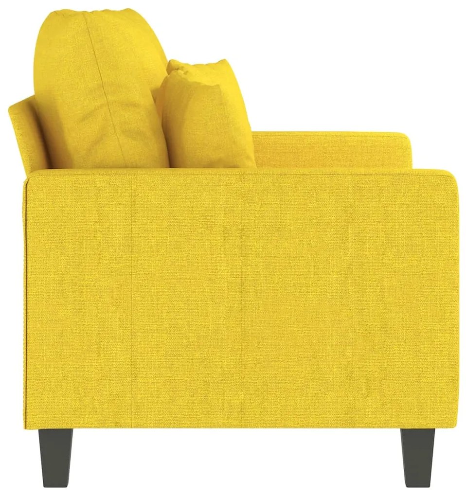 2místná pohovka světle žlutá 120 cm textil - Default Title