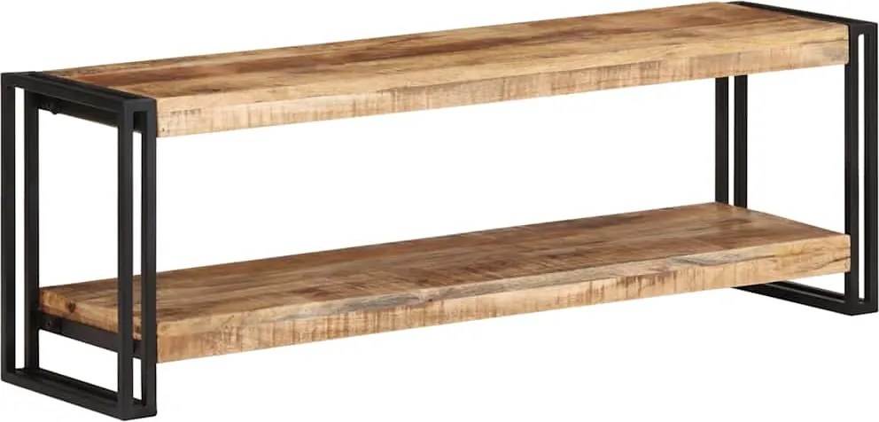 TV stolek 120 x 30 x 40 cm hrubé mangovníkové dřevo 320679