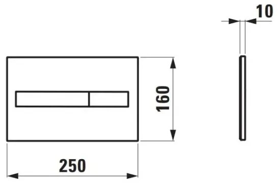 LAUFEN H8956610000001 - Splachovací tlačítko DUAL LIS bílá